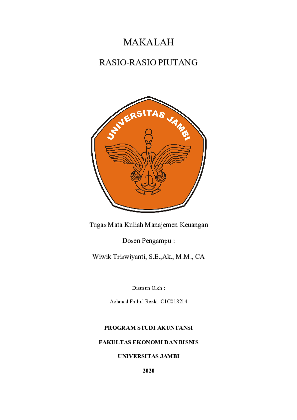 (DOC) MAKALAH RASIO-RASIO PIUTANG