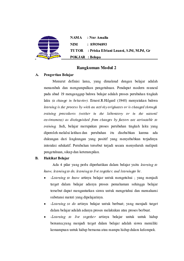(DOC) Rangkuman Modul 2