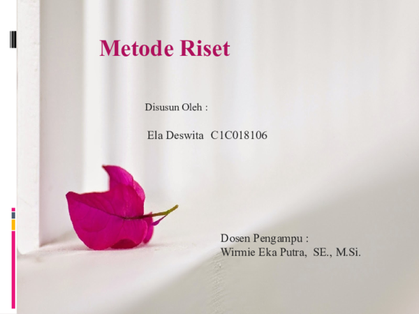 (PPT) PPT METODE RISET