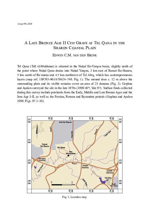 (PDF) A Late Bronze Age II Cist Grave at Tel Qana in the Sharon Coastal ...