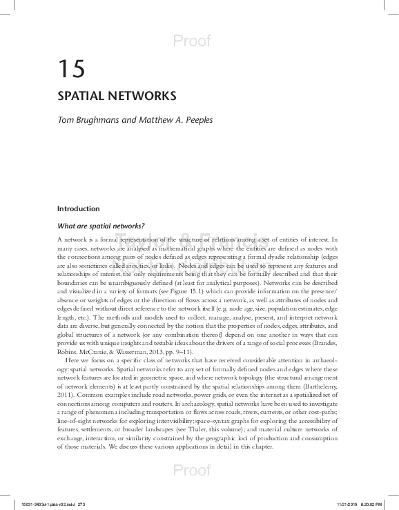 (PDF) Spatial networks