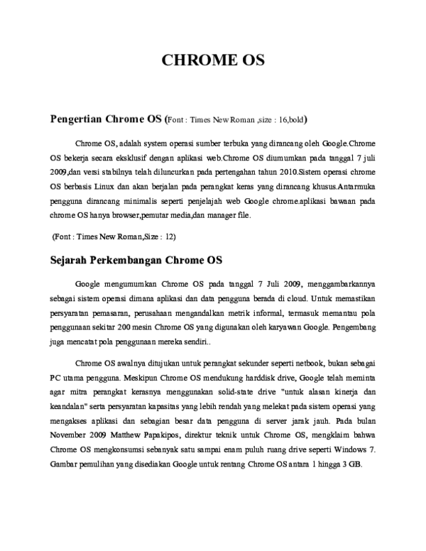 (DOC) CHROME OS Pengertian Chrome OS (Font : Times New Roman ,size : 16 ...