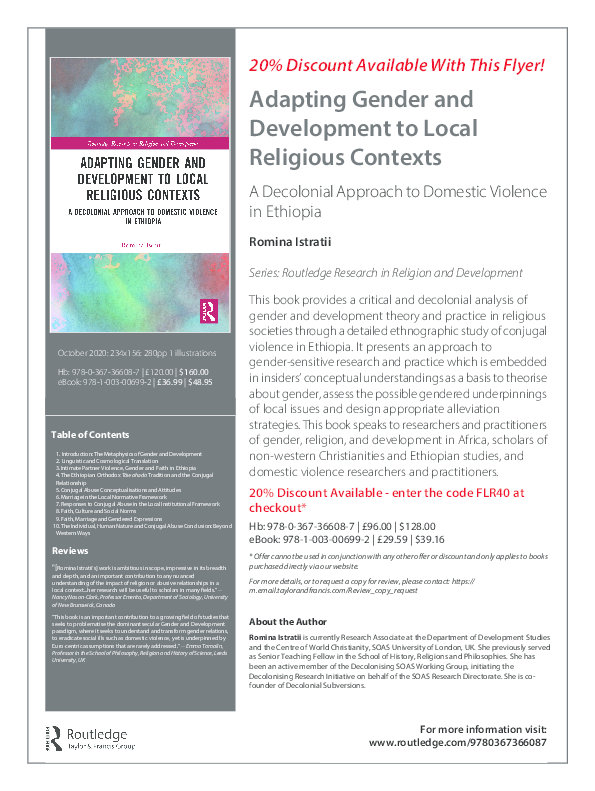 (PDF) Adapting Gender and Development to Local Religious Contexts: A ...