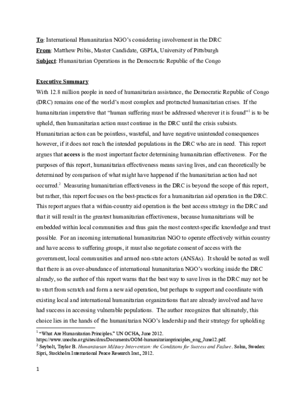 (DOC) Pribis DRC Policy Paper | Matthew PRIBIS - Academia.edu