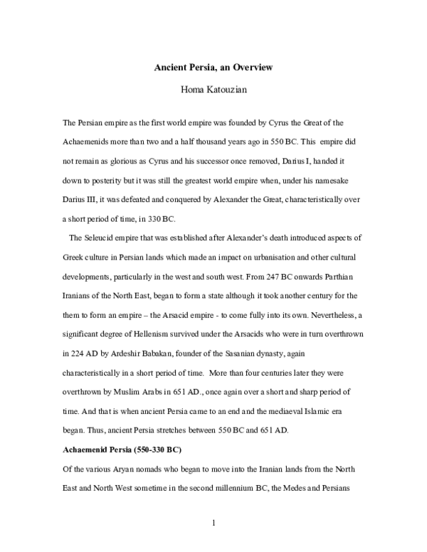 Doc Ancient Persia An Overview