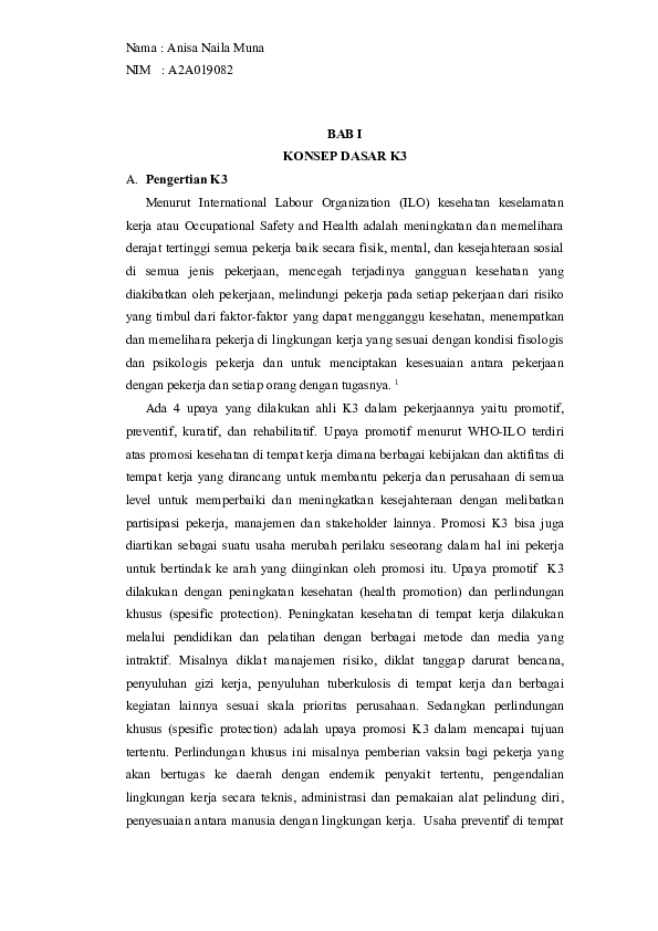 (DOC) BAB I KONSEP DASAR K3