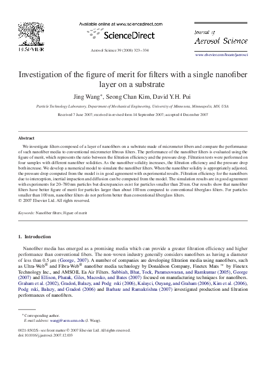 (PDF) Investigation of the figure of merit for filters with a single ...
