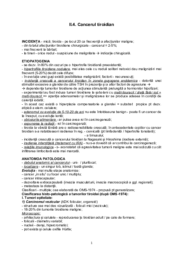 (DOC) II.4. Cancerul tiroidian