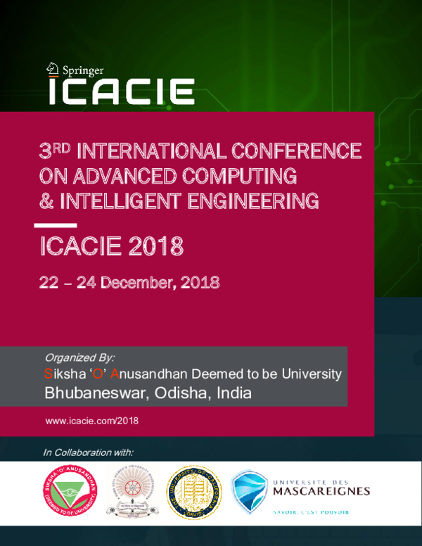 (PDF) ICACIE 2018 3 RD INTERNATIONAL CONFERENCE ON ADVANCED COMPUTING ...