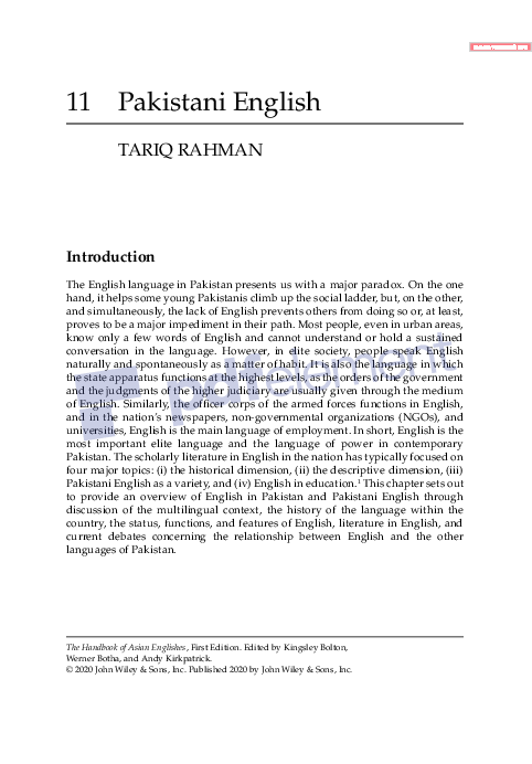 (PDF) Pakistani English