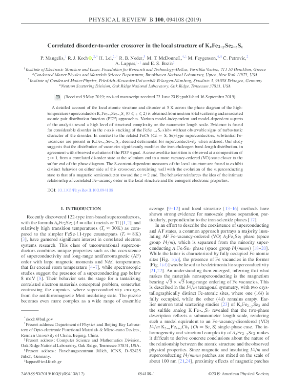 (PDF) Correlated disorder-to-order crossover in the local structure of ...