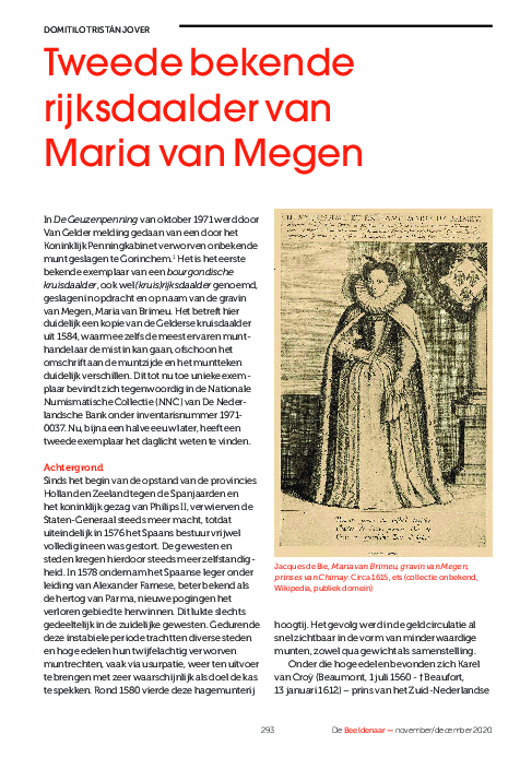 (PDF) Tweede bekende rijksdaalder van Maria van Megen