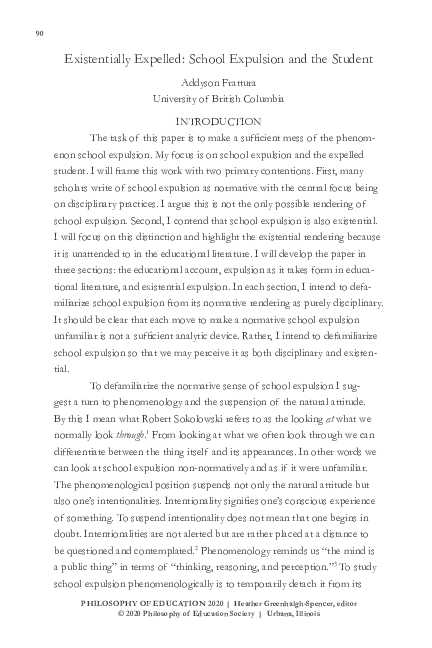 (PDF) Existentially Expelled: School Expulsion and the Student