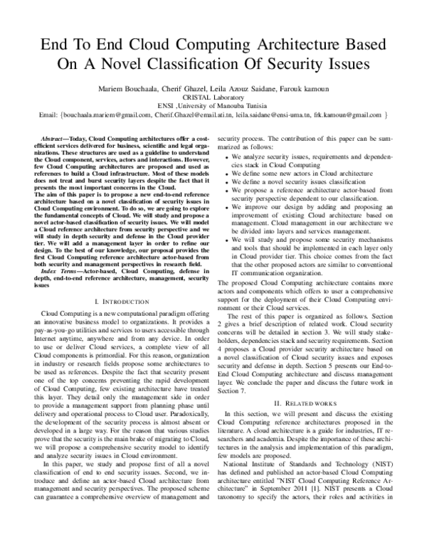 PDF End To End Cloud Computing Architecture Based On A Novel pdf-end-to-end-cloud-computing-architecture-based-on-a-novel