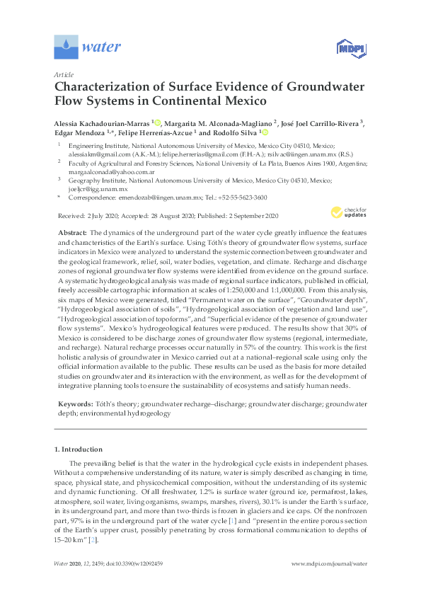 (PDF) Characterization of Surface Evidence of Groundwater Flow Systems ...