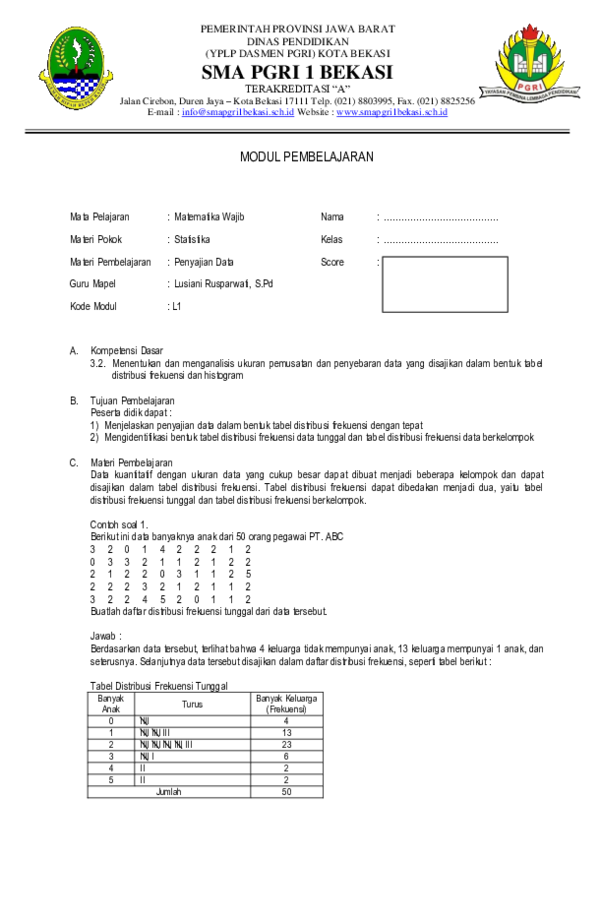 (PDF) MODUL PEMBELAJARAN
