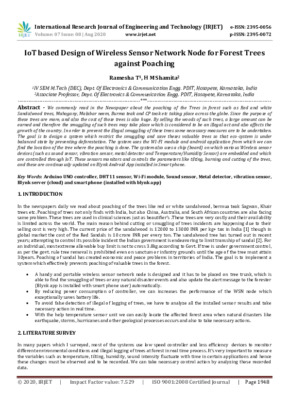 (PDF) IRJET- IoT based Design of Wireless Sensor Network Node for ...