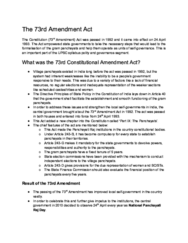 (PDF) The 73rd Amendment Act