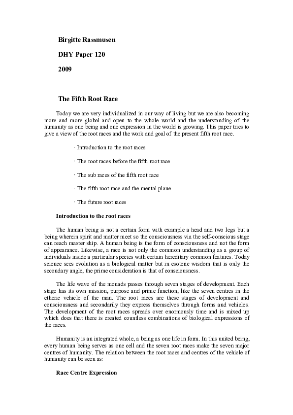 (PDF) The Fifth Root Race