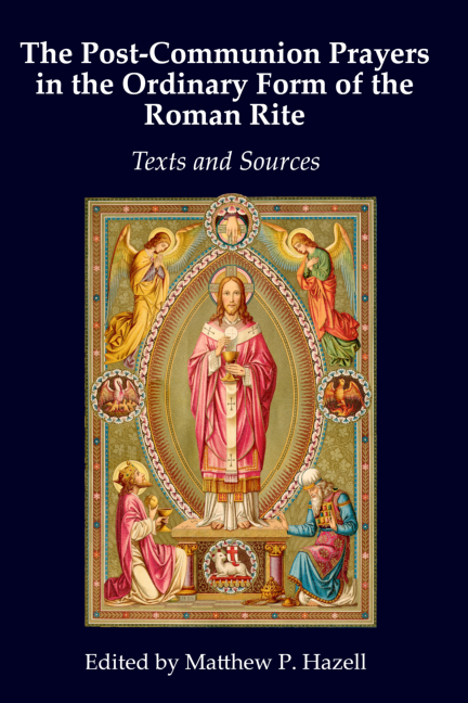 (PDF) The Post-Communion Prayers in the Ordinary Form of the Roman Rite ...