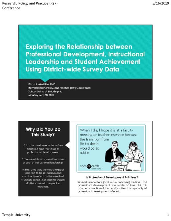 (PDF) Exploring the Relationship between Professional Development ...
