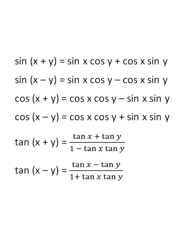 (PDF) Angle sum and difference formulas