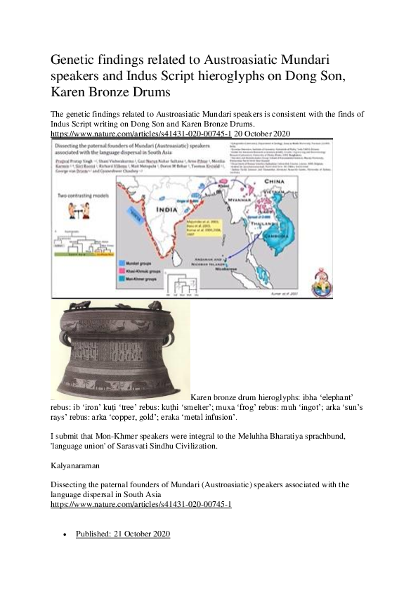(PDF) Genetic findings related to Austroasiatic Mundari speakers and ...