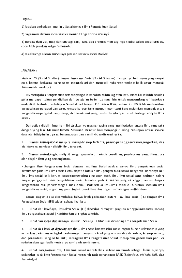 (DOC) Tugas 1 IPS SD