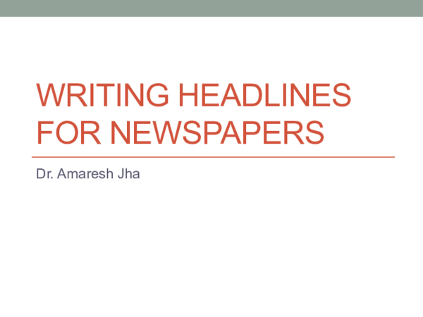 (PPT) How to Write Effective Headlines?