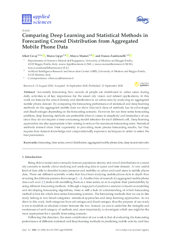 (PDF) Comparing Deep Learning and Statistical Methods in Forecasting ...