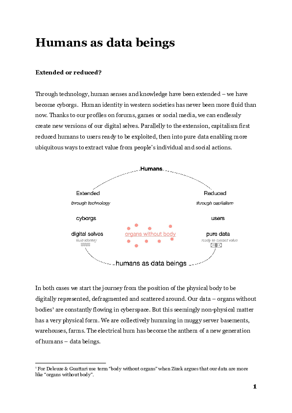 (PDF) Humans as data beings