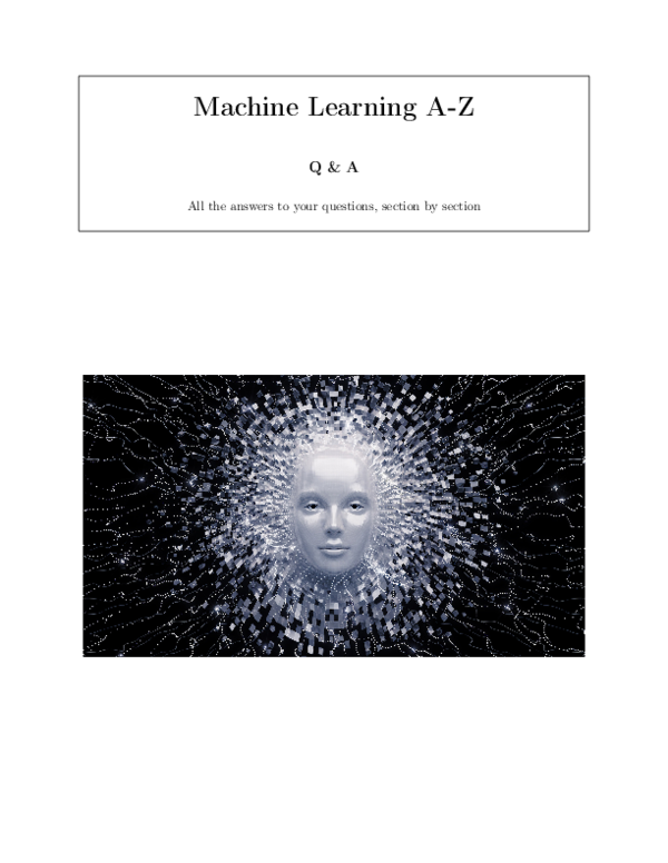 (PDF) Machine Learning A-Z Q & A