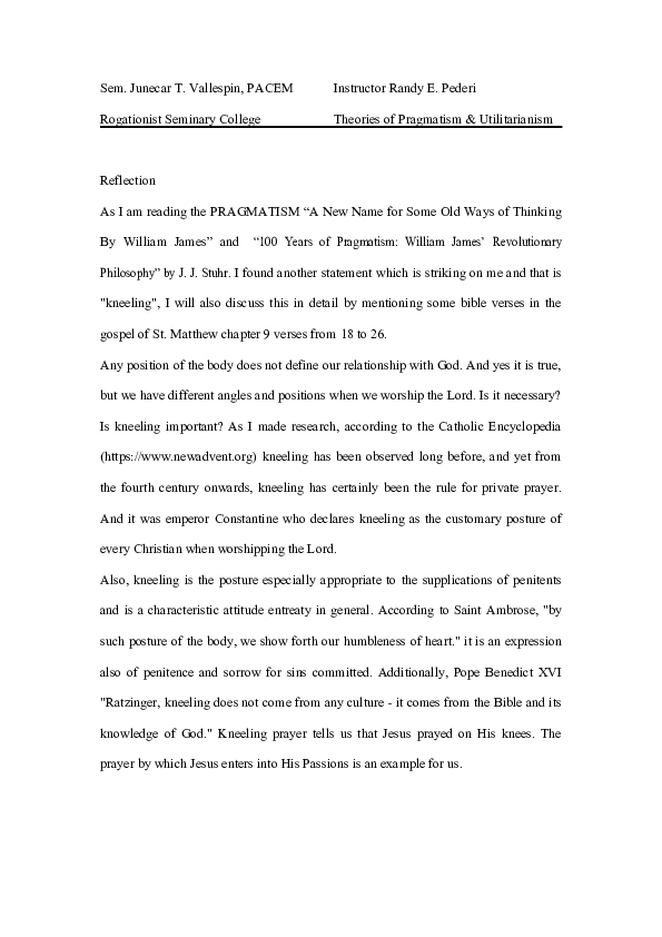 (DOC) The Importance of Kneeling