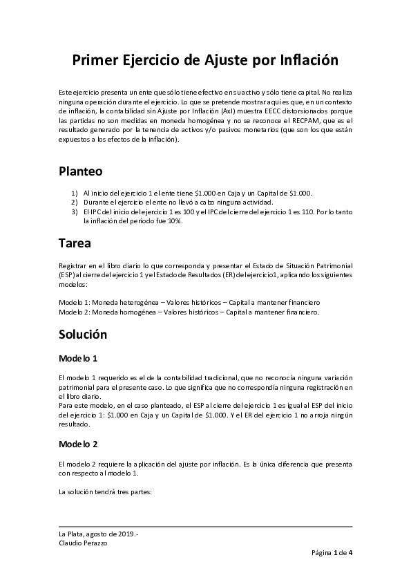 (PDF) Primer Ejercicio de Ajuste por Inflación
