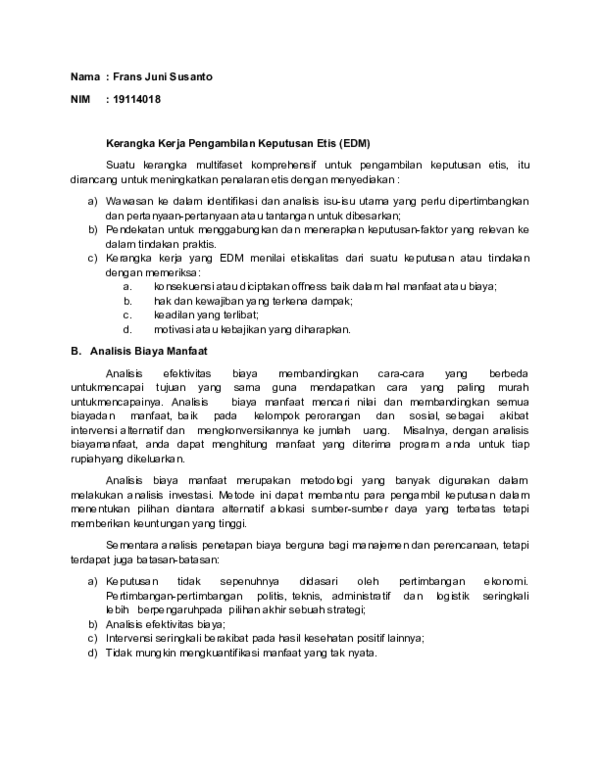 (DOC) Frans Juni Susanto 19114018 Tugas EDM