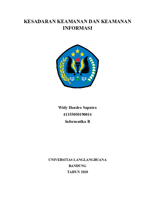 (DOC) KESADARAN KEAMANAN DAN KEAMANAN INFORMASI