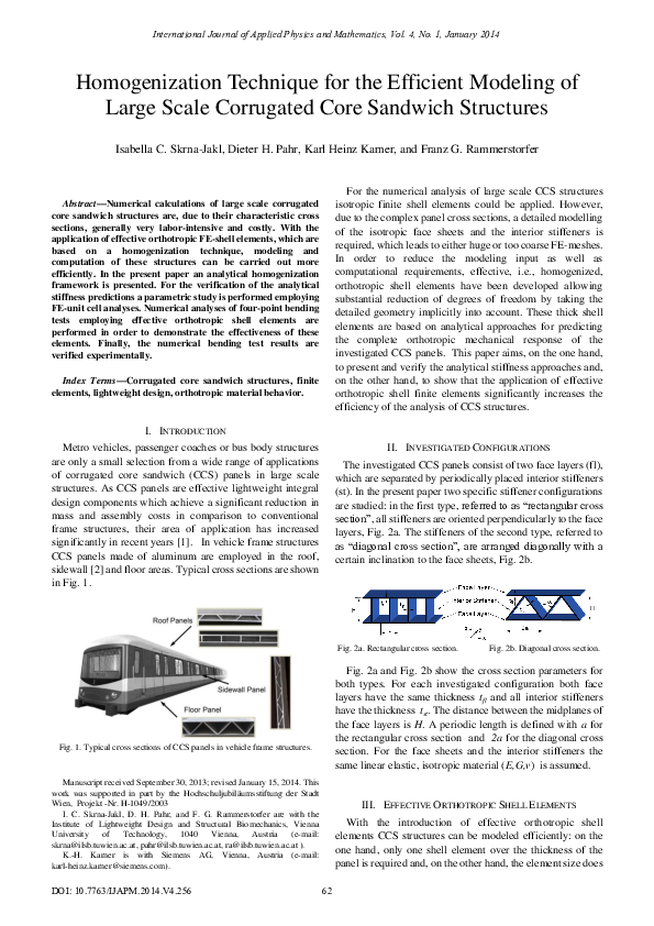 (PDF) Homogenization Technique for the Efficient Modeling of Large Scale Corrugated Core ...