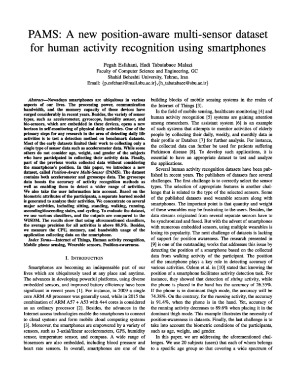 (PDF) PAMS: A new position-aware multi-sensor dataset for human activity recognition using ...