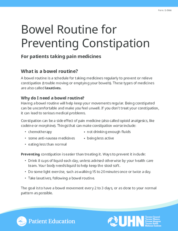 (PDF) Bowel Routine for Preventing Constipation | Tarana Islam ...