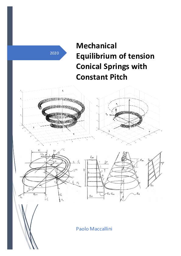 (PDF) Mechanical Equilibrium of Tension Conical Springs