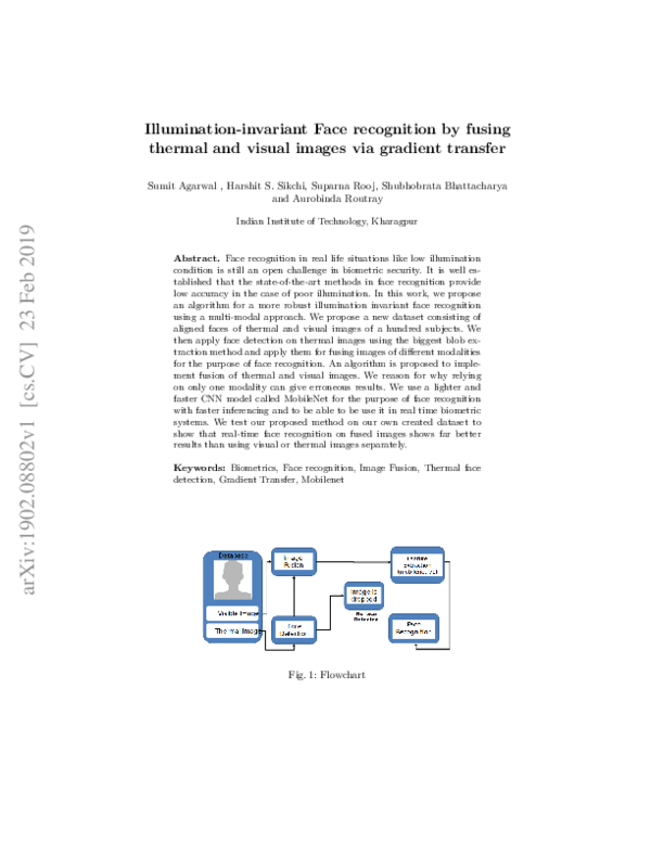 (PDF) Illumination-invariant Face recognition by fusing thermal and visual images via gradient ...