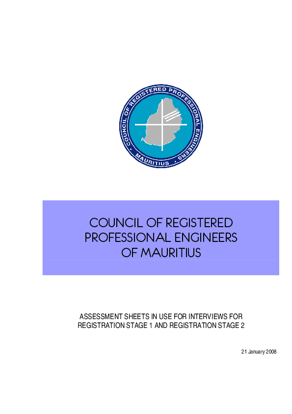 (PDF) COUNCIL OF REGISTERED PROFESSIONAL ENGINEERS OF MAURITIUS ...