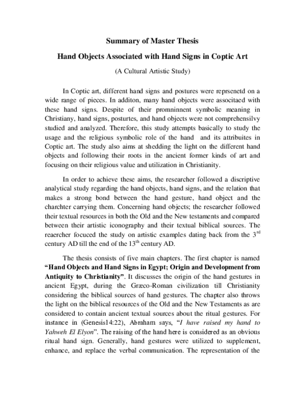 (PDF) Summary of Master Thesis Hand Objects Associated with Hand Signs ...