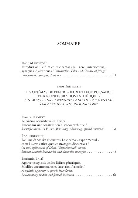 (PDF) Le cinéma à ses limites, longue durée et spectatorialité impure