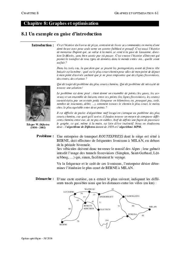 (PDF) CHAPITRE 8 GRAPHES ET OPTIMISATION 61