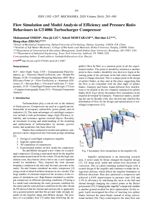 Pdf Flow Simulation And Model Analysis Of Efficiency And Pressure