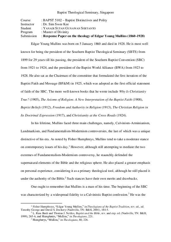 (PDF) Edgar Young Mullins | YANADI TAN IVORY - Academia.edu