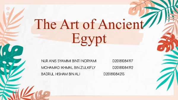 (PPT) Art of Ancient Egyptian