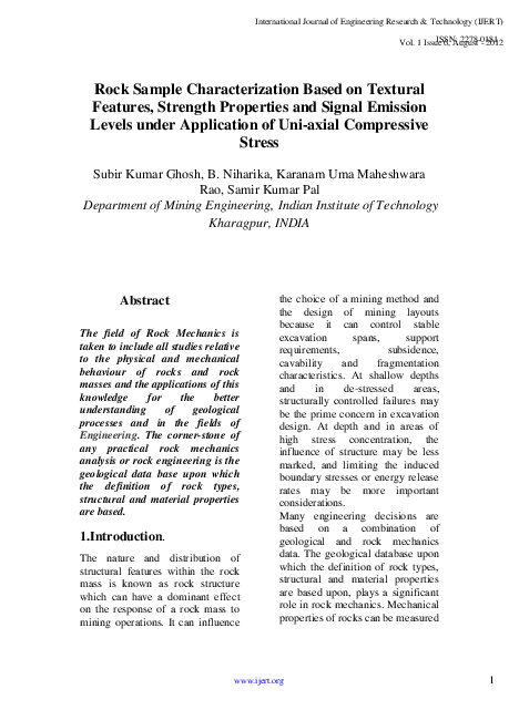 (PDF) IJERT-Rock Sample Characterization Based on Textural Features ...