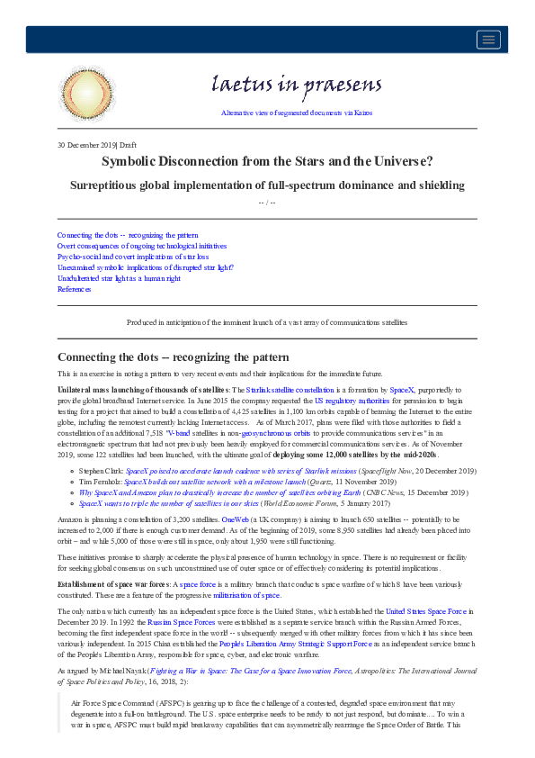 (PDF) Symbolic Disconnection from the Stars and the Universe ...